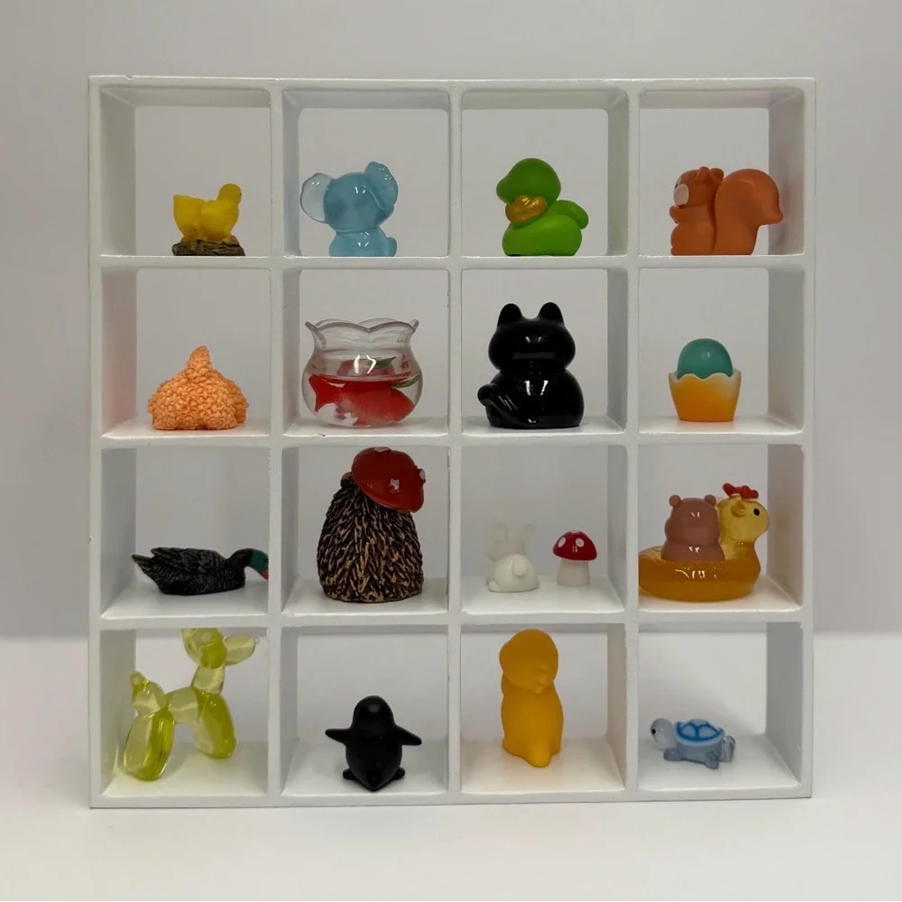 Other | Mystery Box Miniature Animal Figurines Trinkets And White Shelf ...